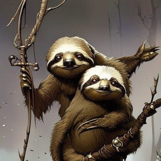 Sloths - AI Generated Artwork - NightCafe Creator