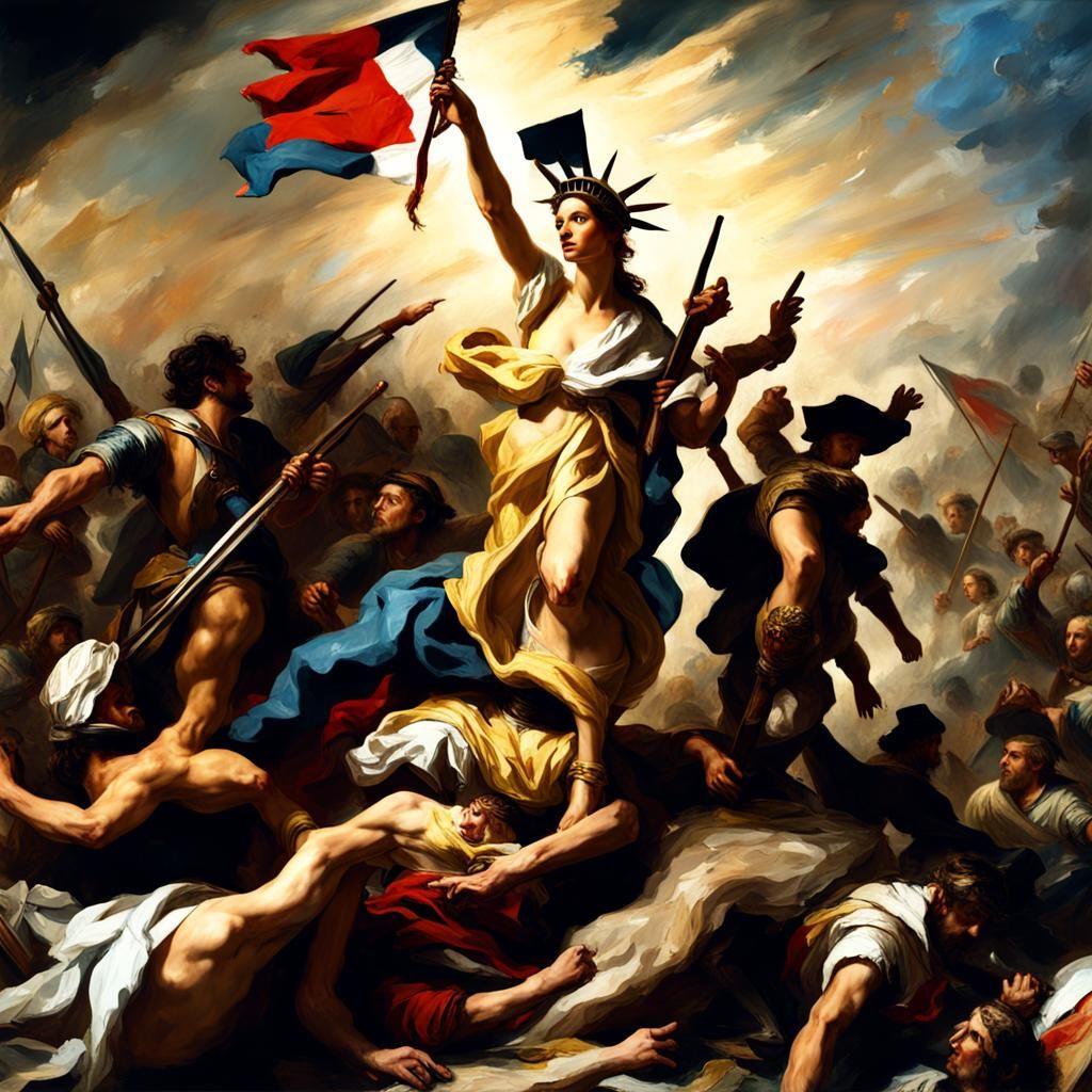 Liberty Leading the People - AI Generated Artwork - NightCafe Creator