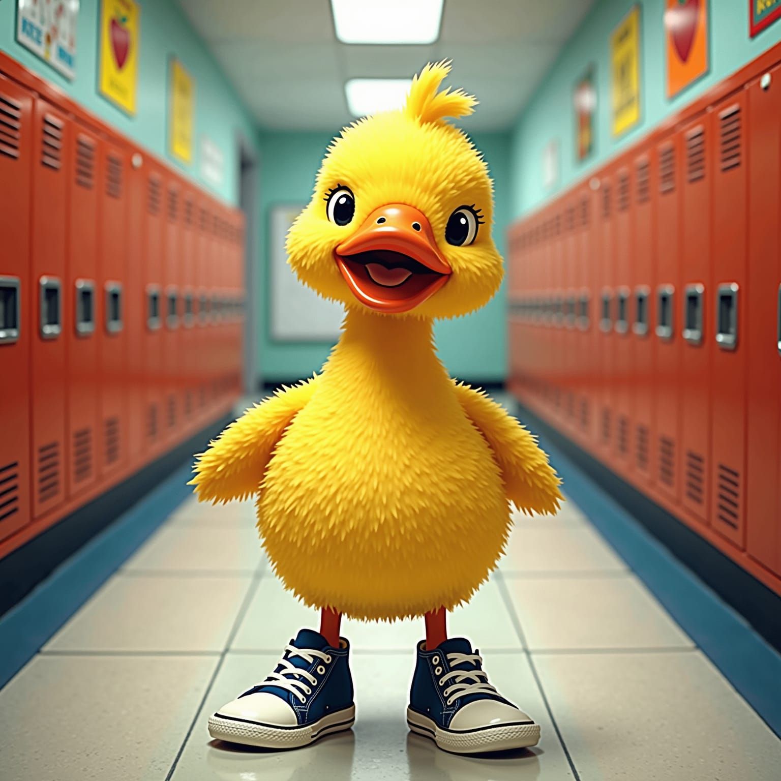 Un Pato Con Zapatos - Adorable Duck Wearing Tennis Shoes in ...