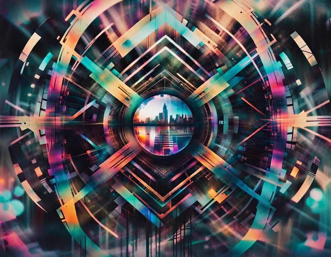 Abstract digital urban art 17feb24 - AI Generated Artwork - NightCafe ...