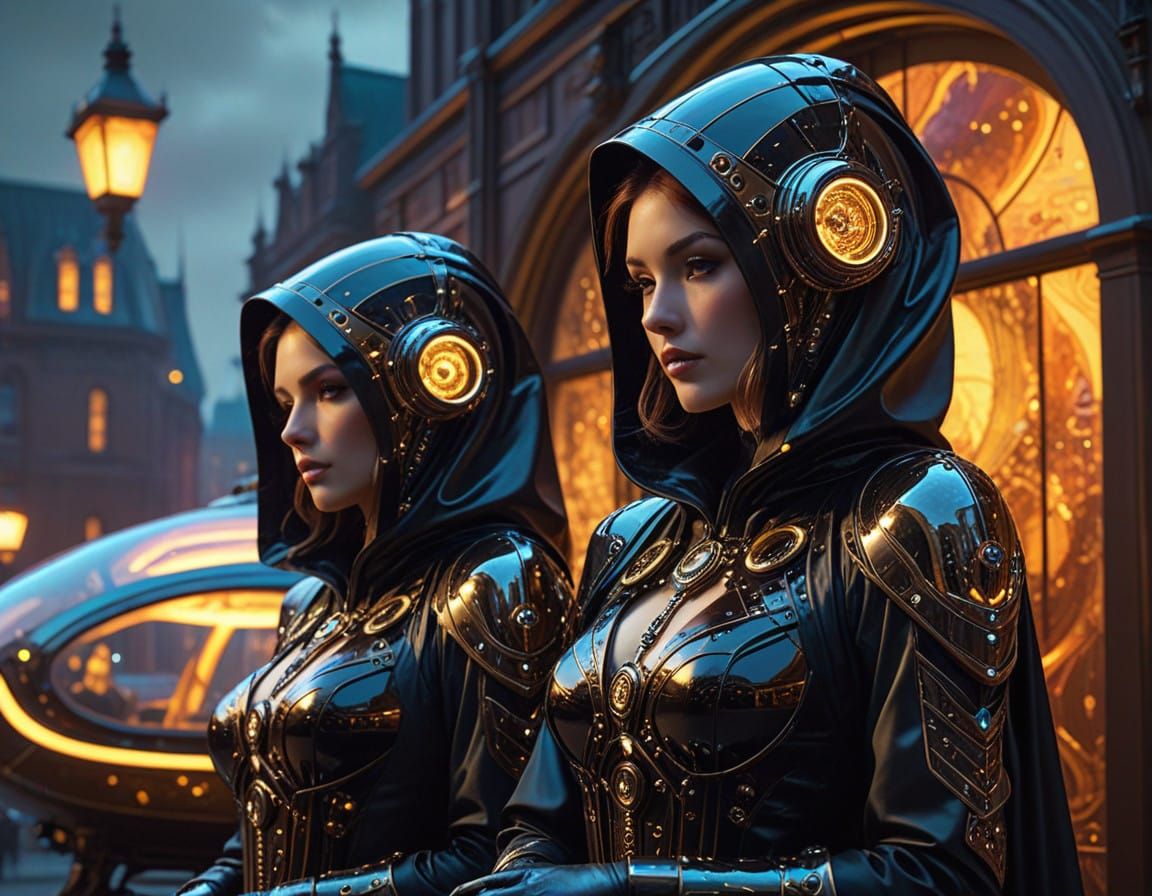 Technomagic age - Steampunk Thief in Elegant Victorian City