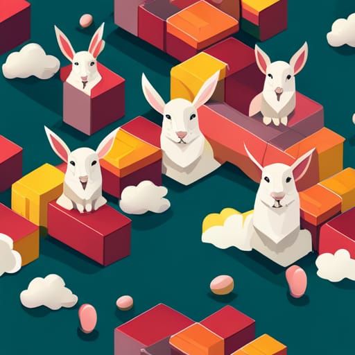 Seamless Patterns of Rabbits - AI Generated Artwork - NightCafe Creator
