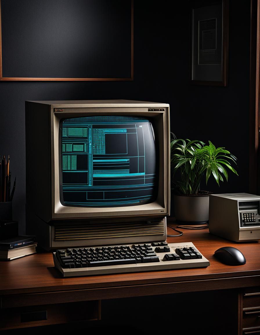 Vintage Computer - AI Generated Artwork - NightCafe Creator
