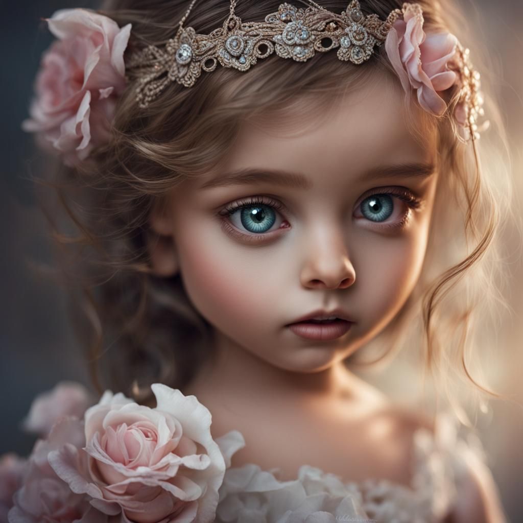 A pretty little thing with stunning eyes - AI Generated Artwork ...