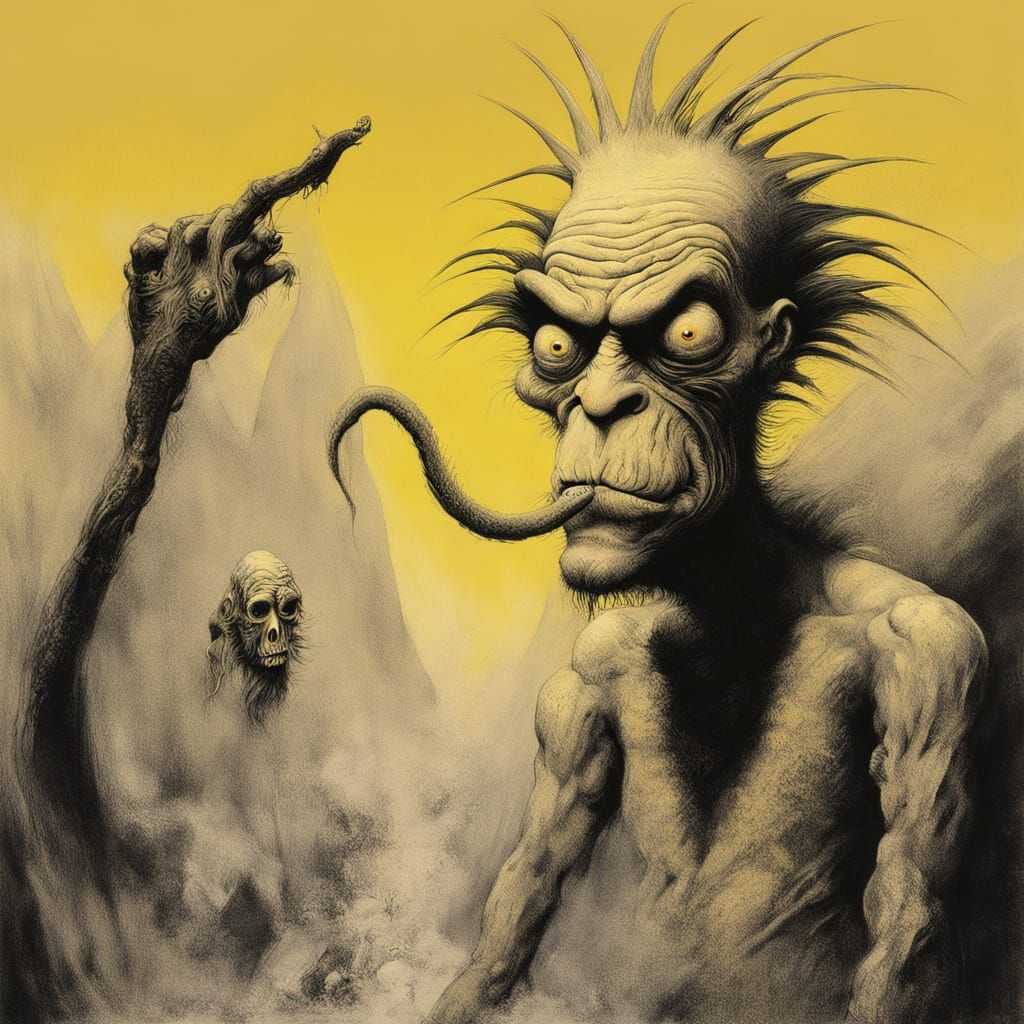 Surreal Nightmare Scene in Abstract Expressionist ... - AI Art