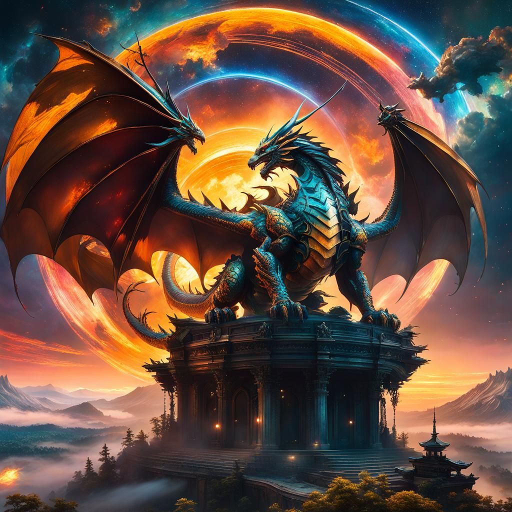 Dragon temple - AI Generated Artwork - NightCafe Creator