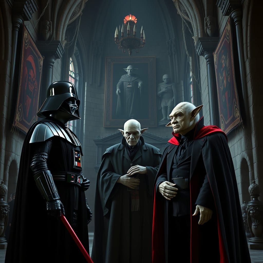 Darth vader in a gothic castle - Darth vader in a gothic ca...