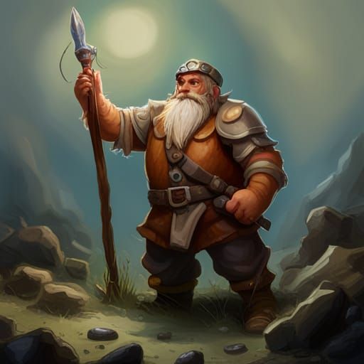 D&D dwarf, miner, standing in a cave - AI Generated Artwork - NightCafe ...