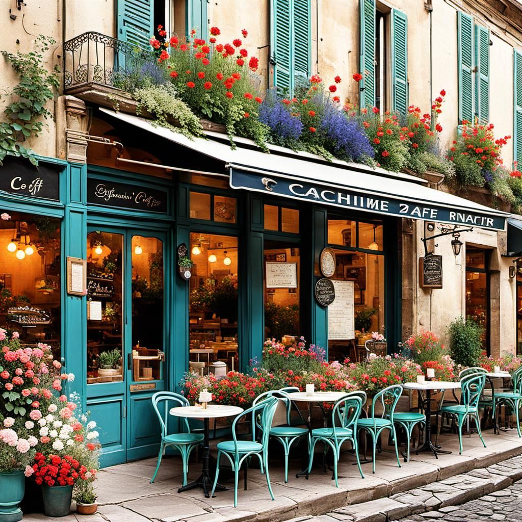 Quaint French Cafe - AI Generated Artwork - NightCafe Creator