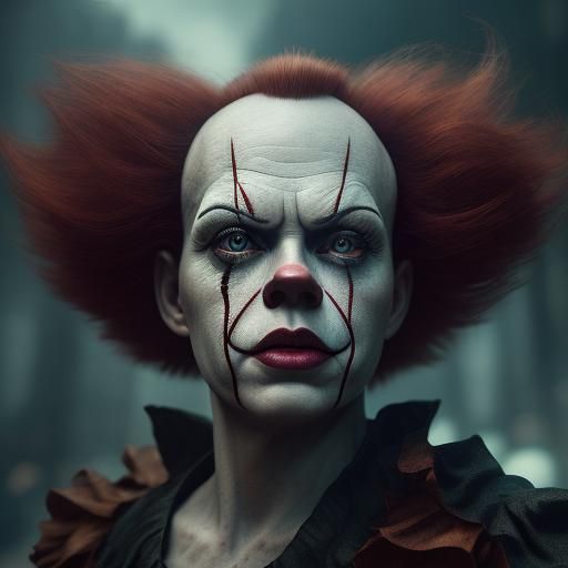 A very hyper quality photorealistic of a horror and creepy world there ...