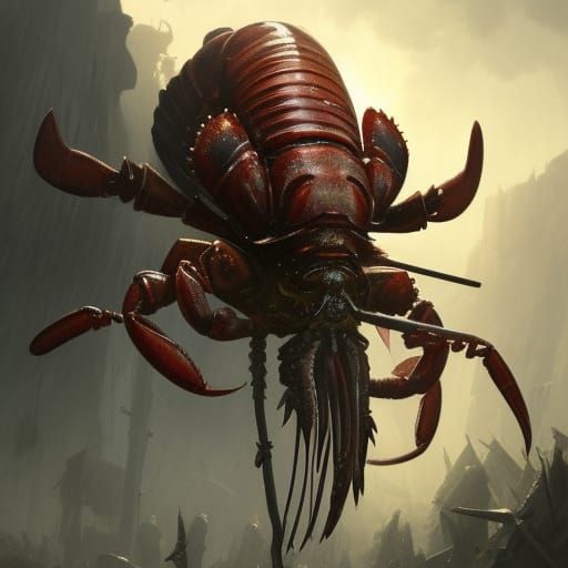 a lobster in medieval armor - AI Generated Artwork - NightCafe Creator