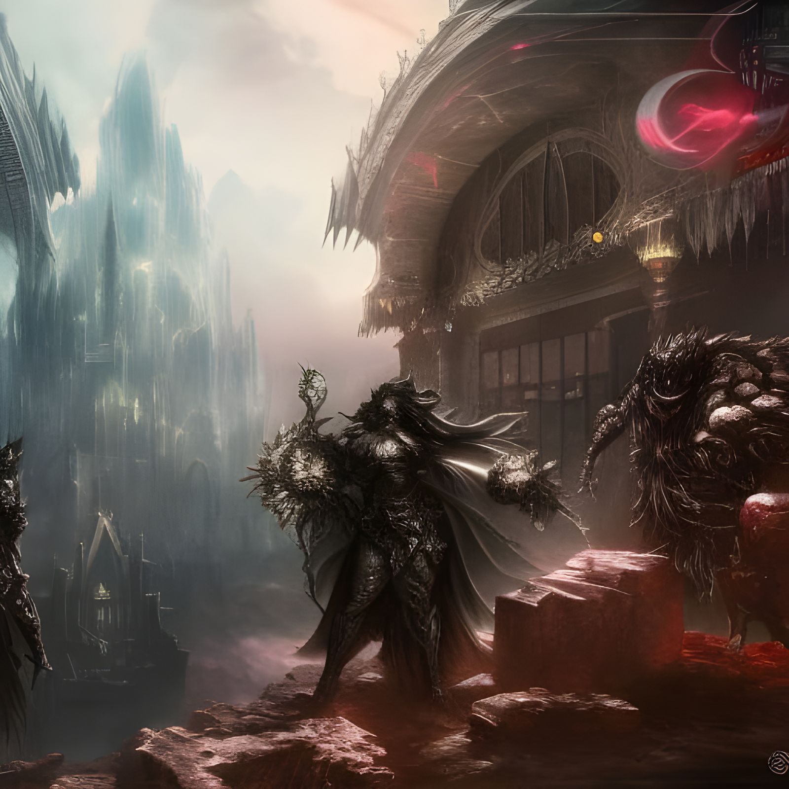 My new 'dark fantasy' prompt set with no focal point / theme given - AI ...