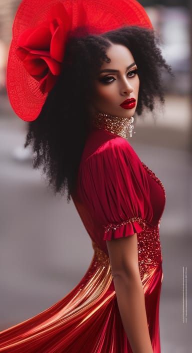 Beauty in Red VIII - AI Generated Artwork - NightCafe Creator