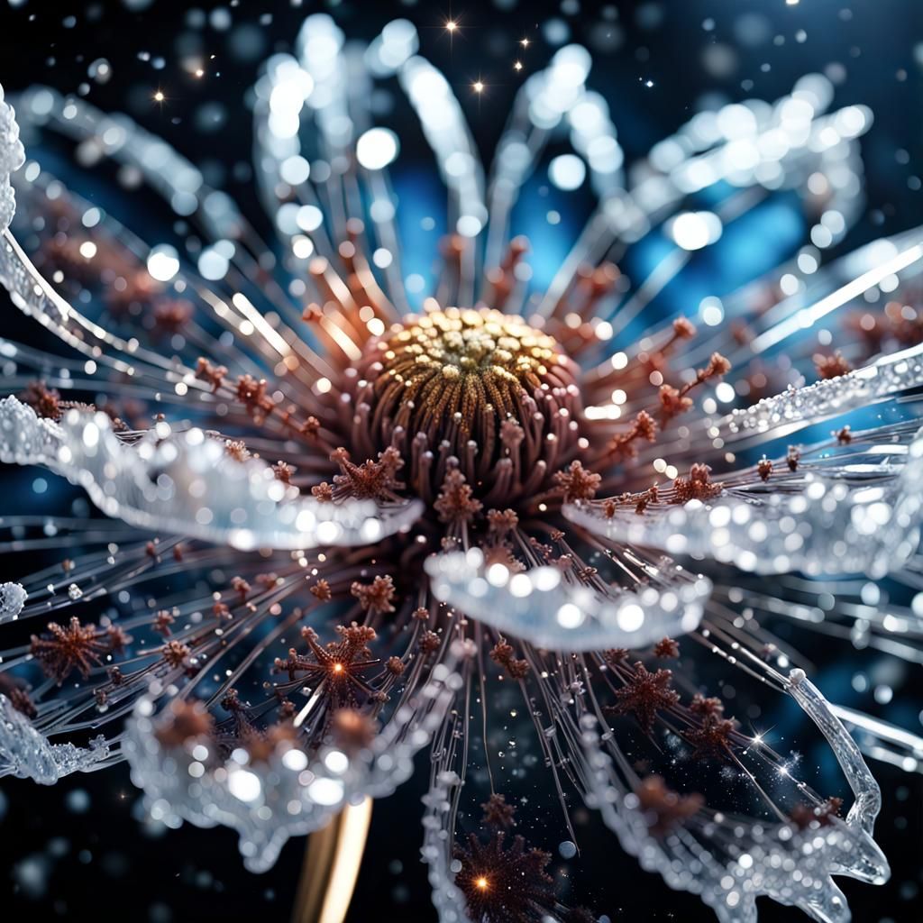 Icy Flower v2 - AI Generated Artwork - NightCafe Creator