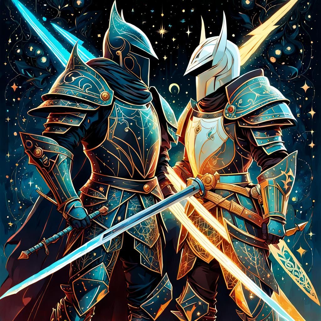 Day Knight vs Night Knight - AI Generated Artwork - NightCafe Creator