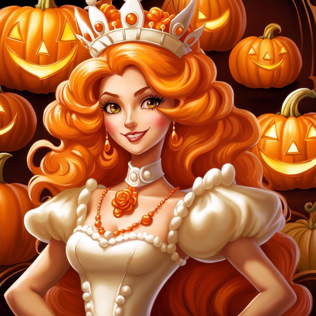 Pumpkin Princess - AI Generated Artwork - NightCafe Creator