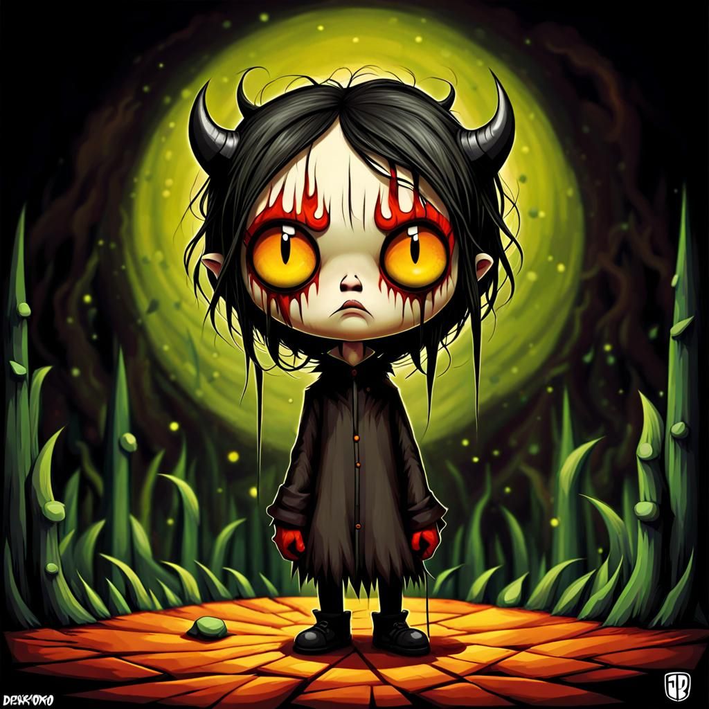 Despair, bad anguish, cute desperation, despondency, evil ...