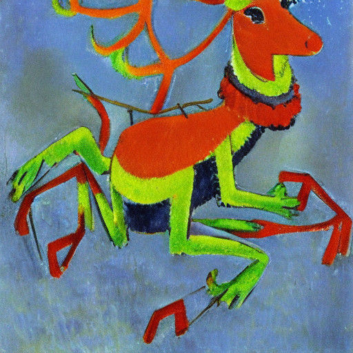 Reindeer-Like Holiday Frog Gone Rogue in Artistic ... - AI Art