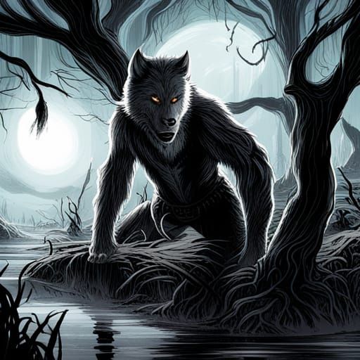 Werewolf Guardian of the dark Forest - AI Generated Artwork - NightCafe ...