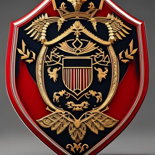 RED VULTURE COAT OF ARMS 9 - AI Generated Artwork - NightCafe Creator