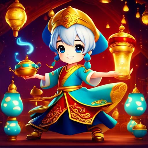 Genie, Pixar, Disney, Chibi, Eldritch - AI Generated Artwork ...