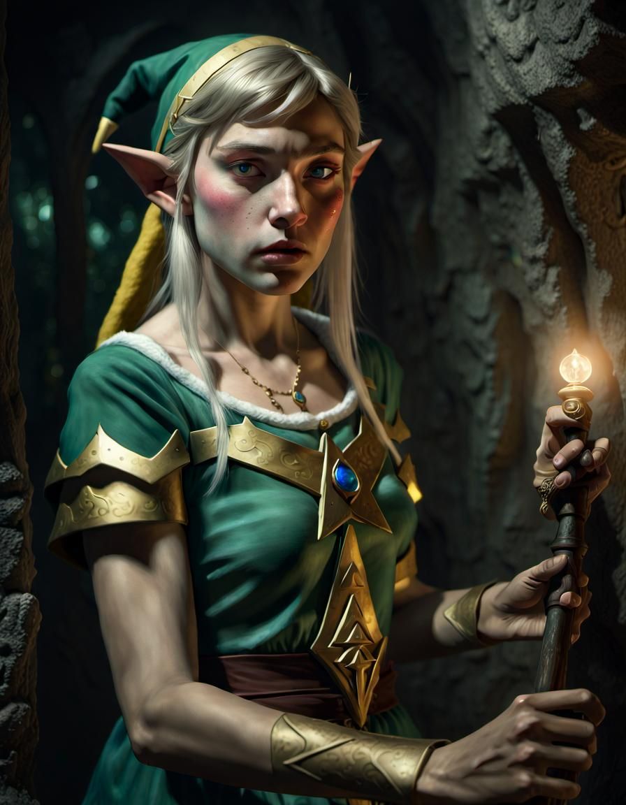 Young Elf with a Spell Staff - AI Generated Artwork - NightCafe Creator