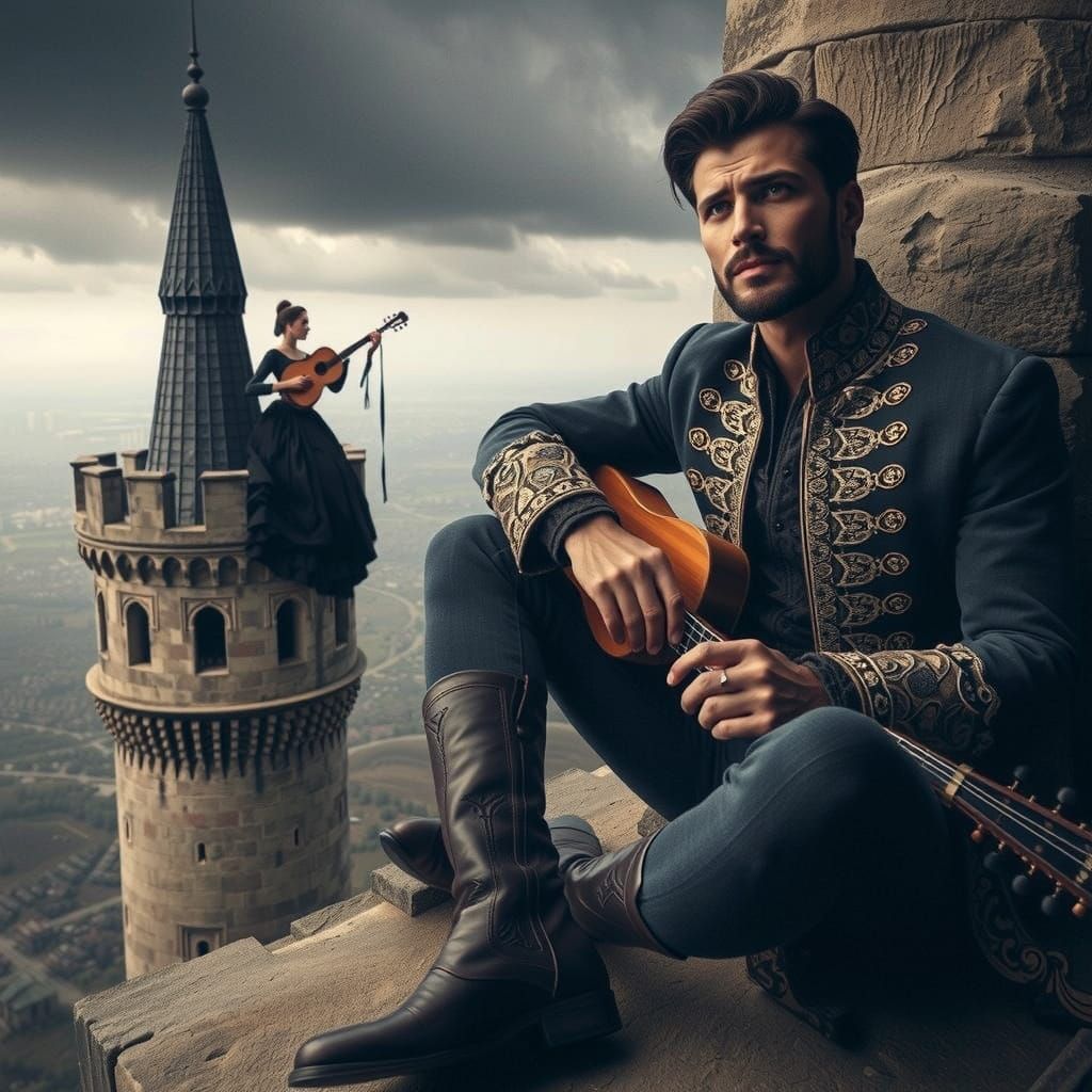 Ottoman + french medieval - Regal Turkish Noble in Liminal G...