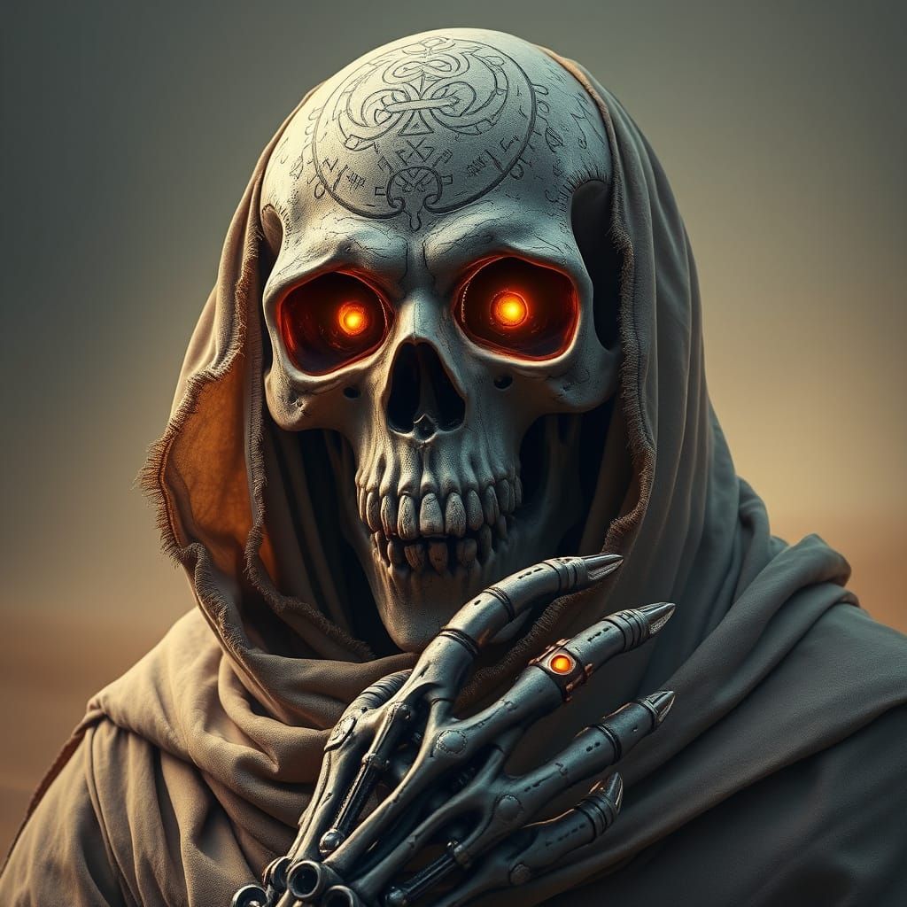 A mesmerizing digital painting of an undead desert... - AI Art