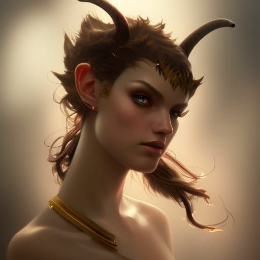 D&D character portrait female satyr - AI Generated Artwork - NightCafe ...