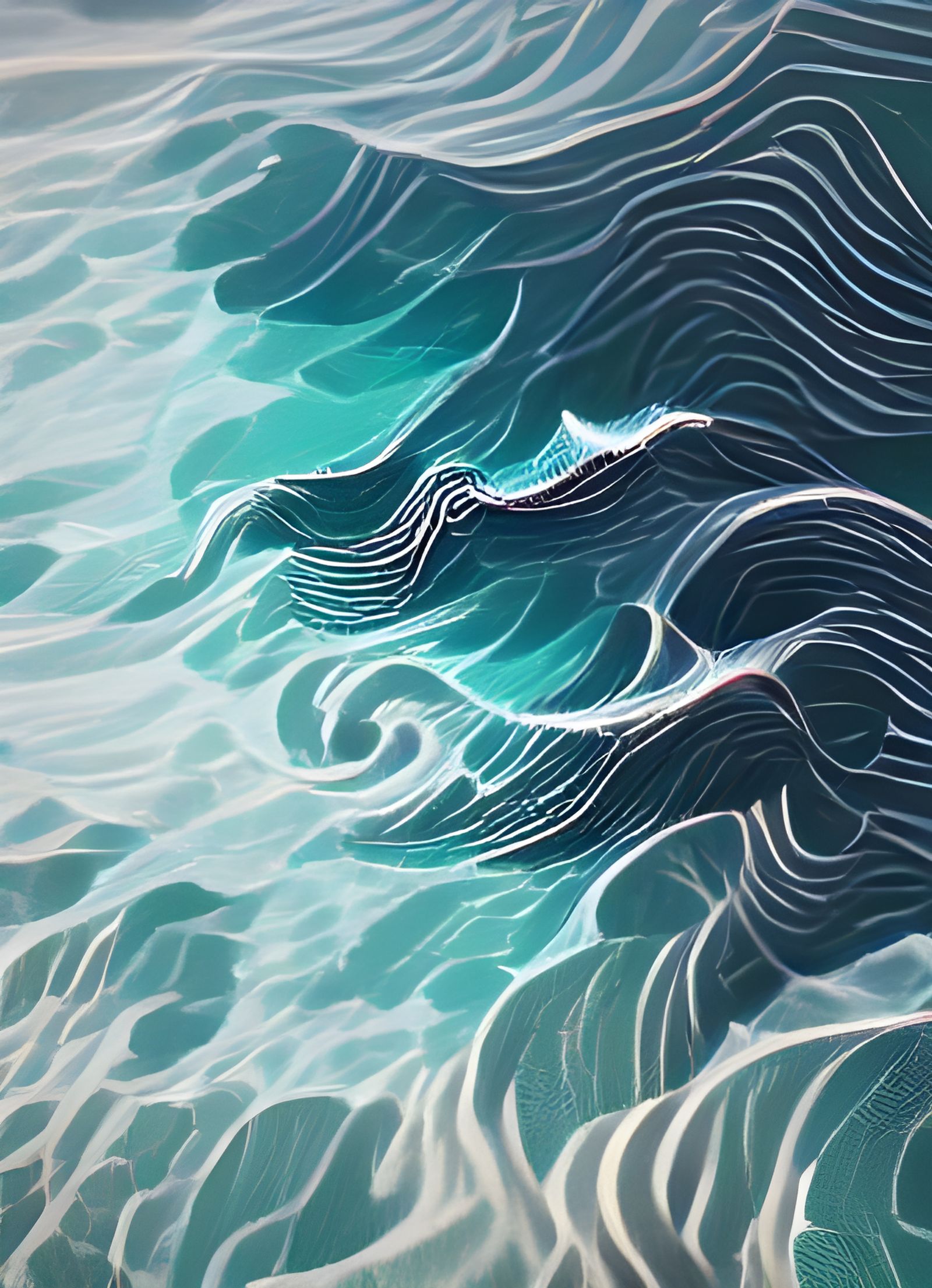 waves and lines - AI Generated Artwork - NightCafe Creator