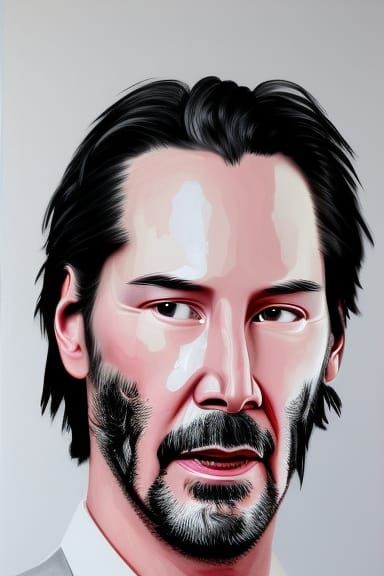 keanu reeves, portrait; by Alexandra Grant - AI Generated Artwork ...