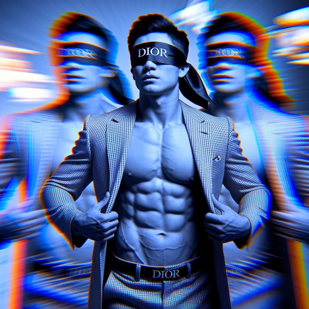 man - Ethereal Man in Psychedelic Suit