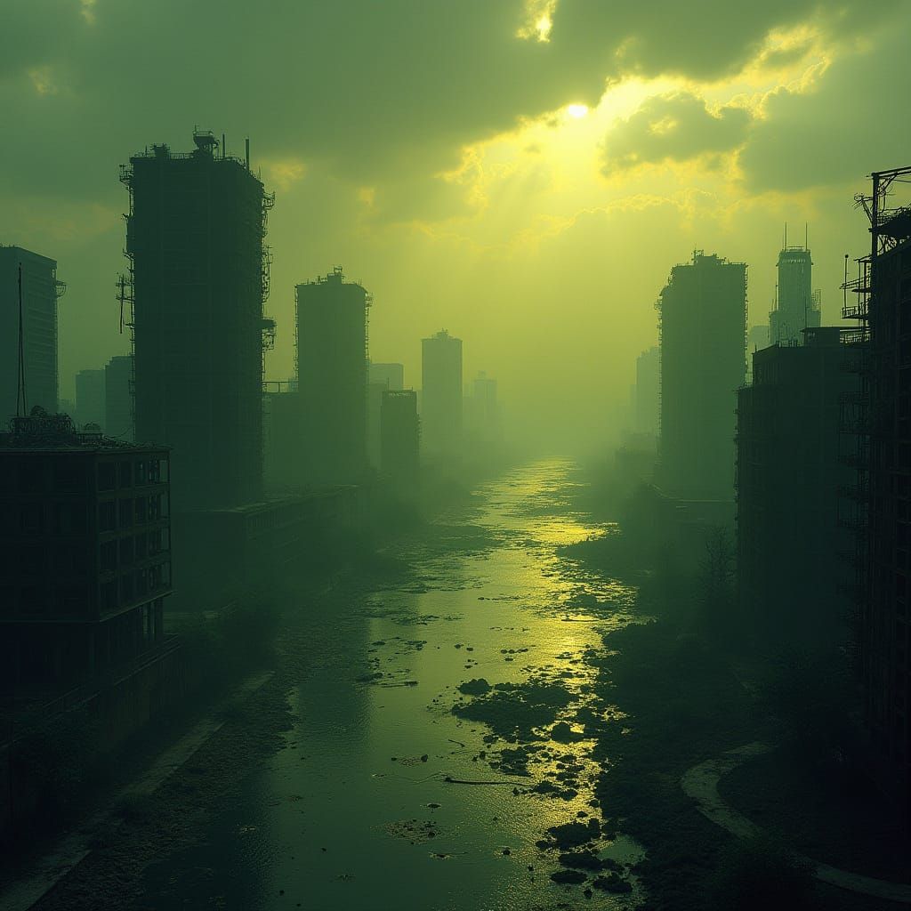 Toxic Ruins of a Ravaged Columbus, Ohio - AI Art