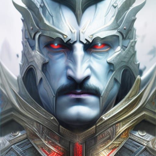 ::high gothic knight:: ::ruby red eyes:: portrait head and shoulders ...