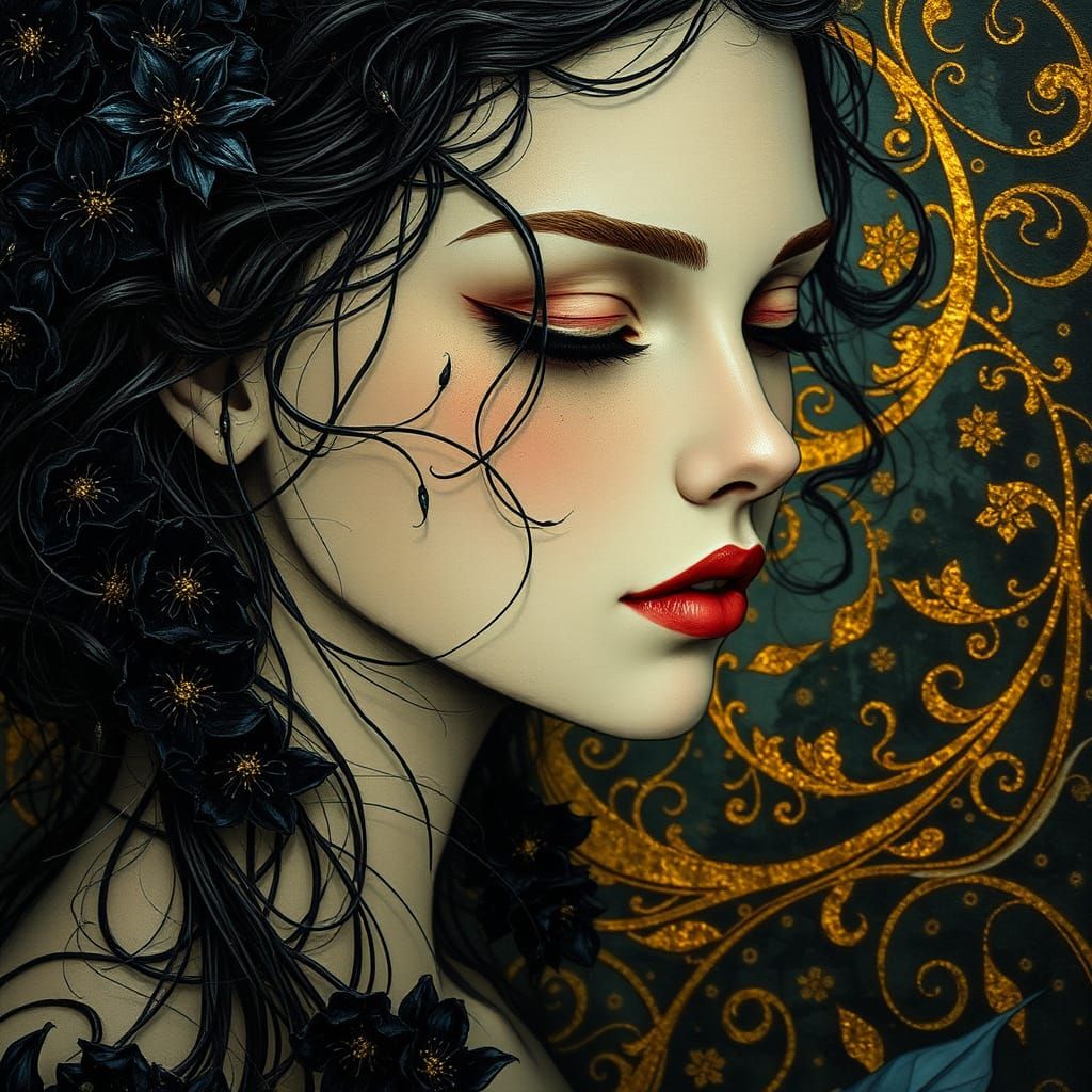 A delicate magical female figure - Ethereal Goddess in Mys...