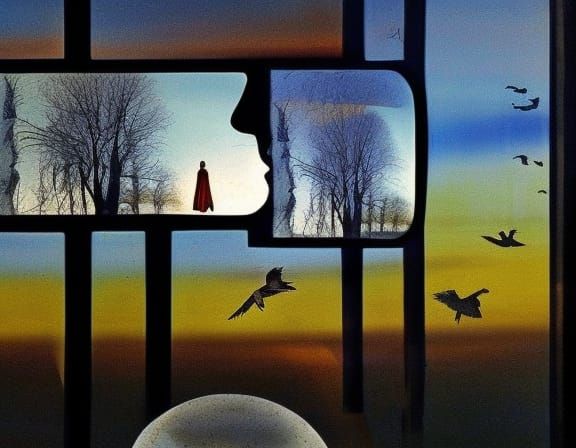 superimposition of head and tree/8k resolution concept art detailed ...