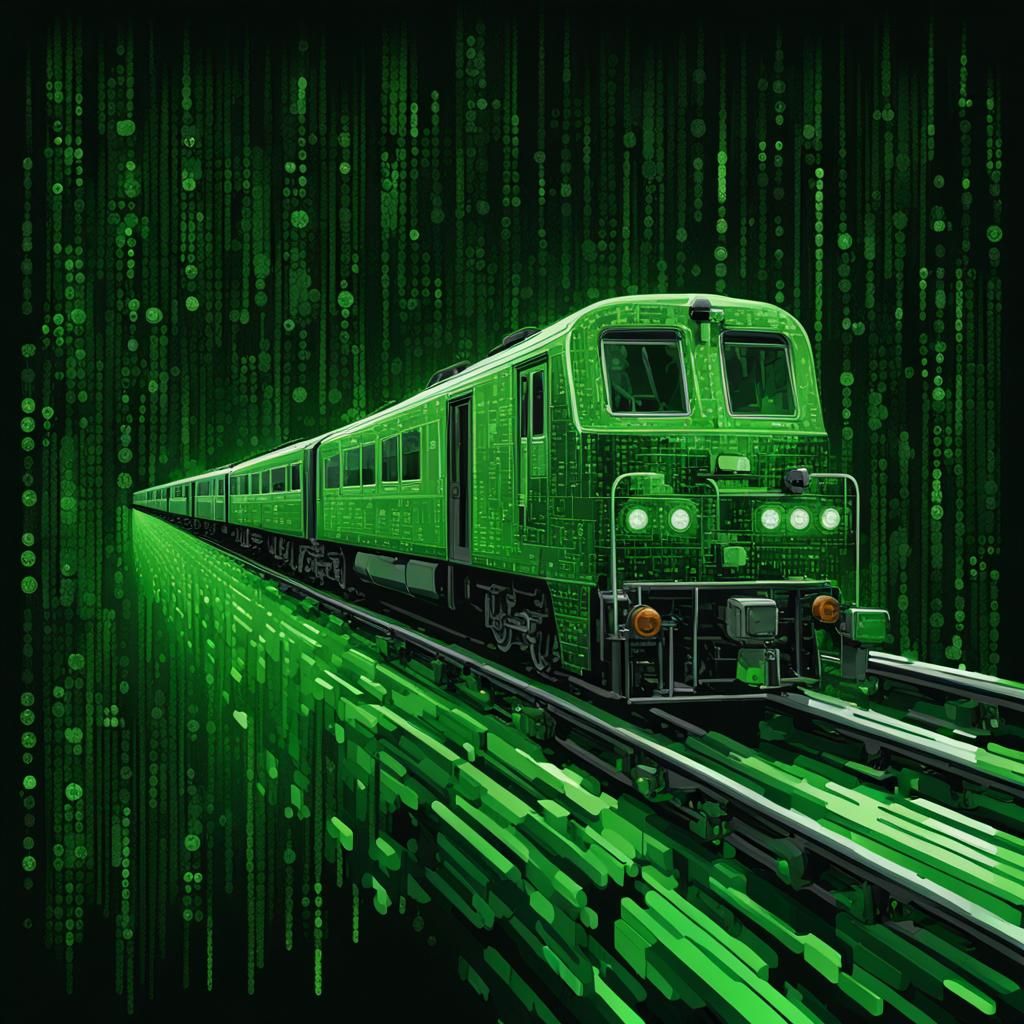Matrix Train - AI Generated Artwork - NightCafe Creator