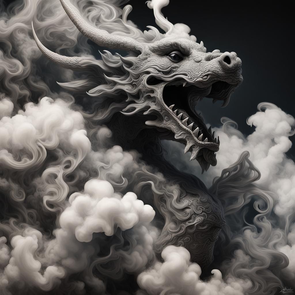 Smoke Dragon - AI Generated Artwork - NightCafe Creator