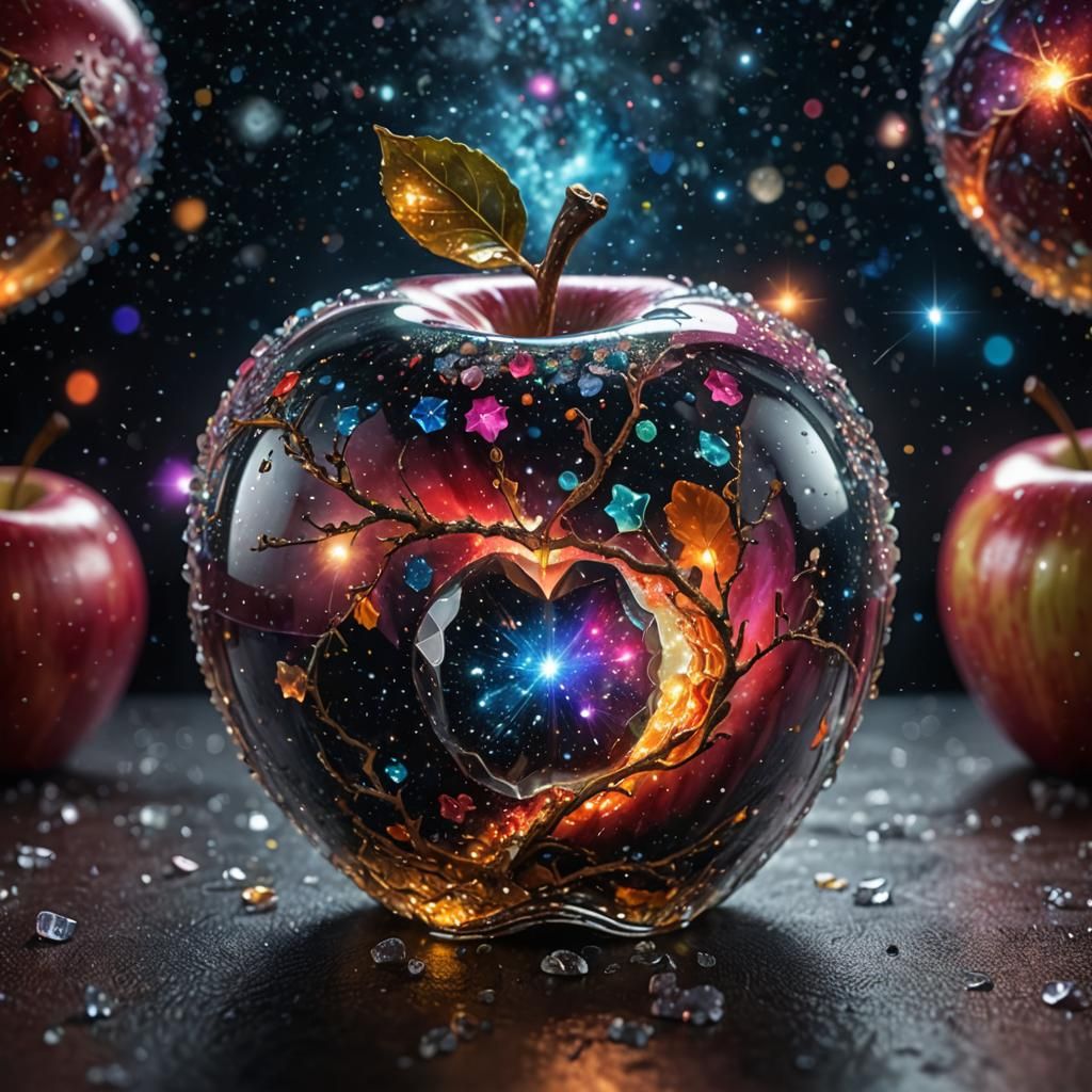 Cosmic apple - AI Generated Artwork - NightCafe Creator