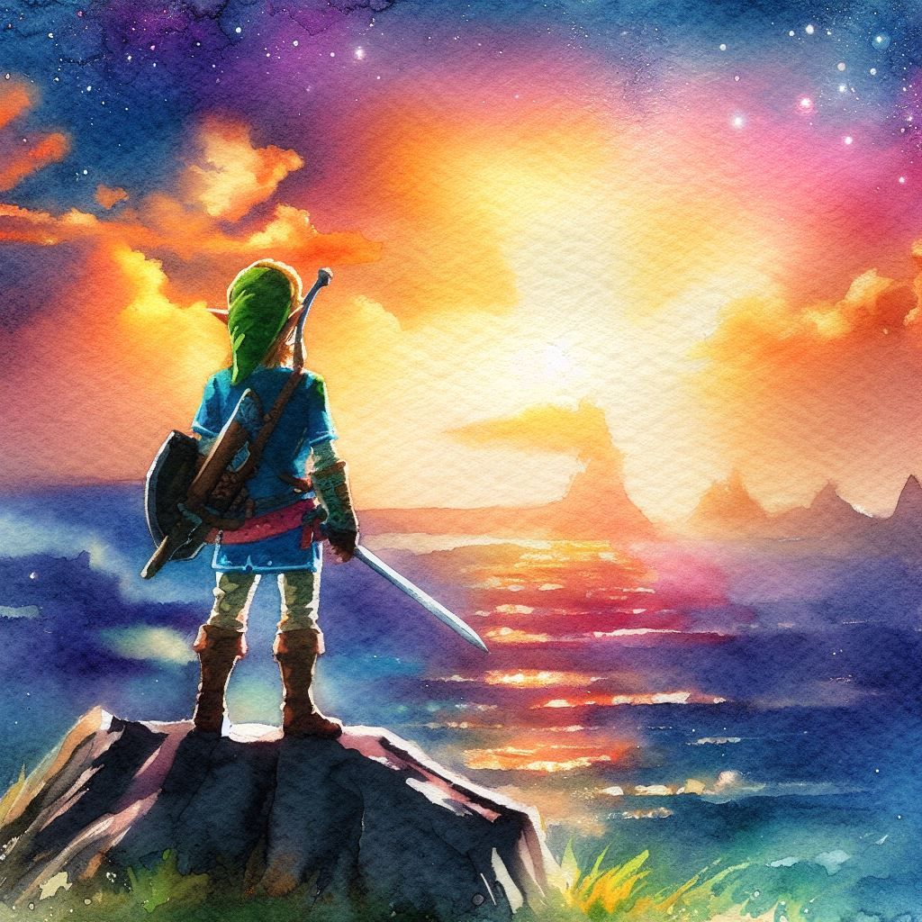 Link looking out across the ocean (Dall-E 3 Edition) - AI Generated ...