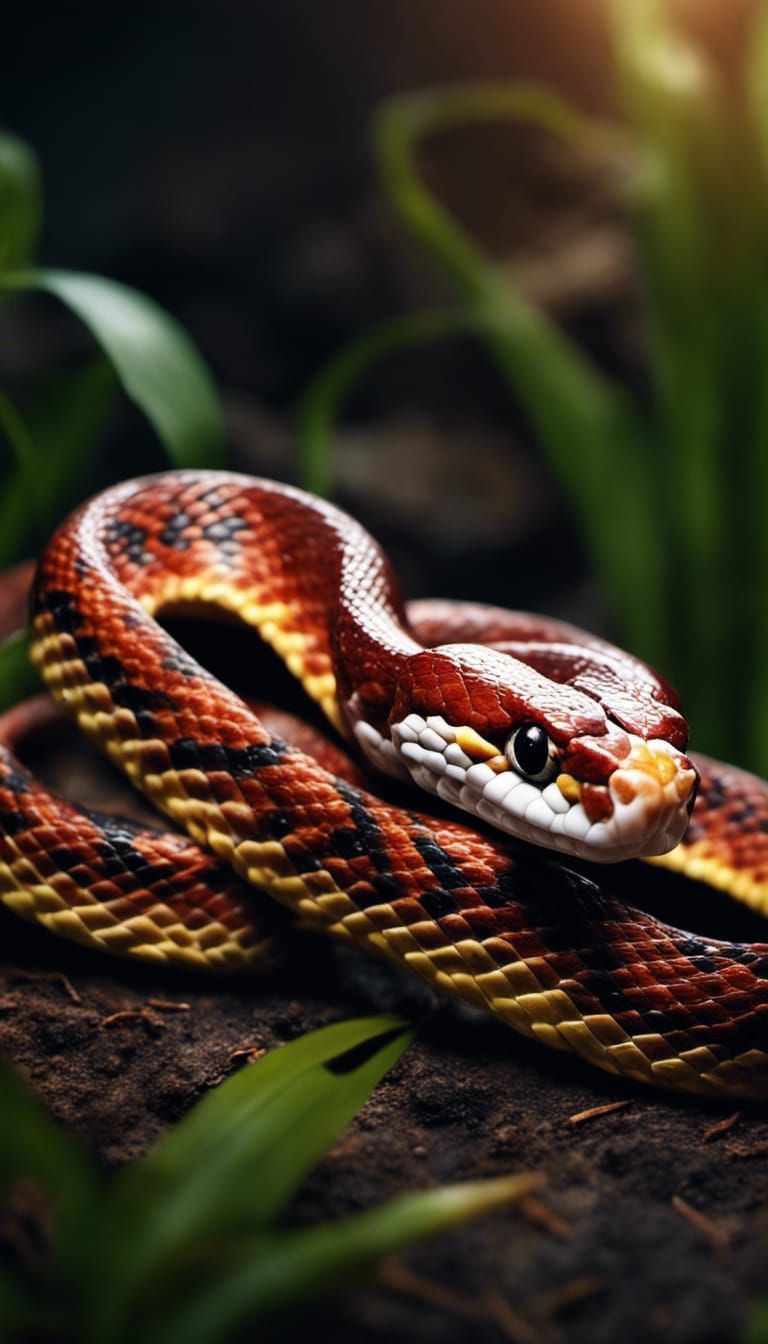 Corn snake 8k resolution intricate details, HDR, beautifully shot ...