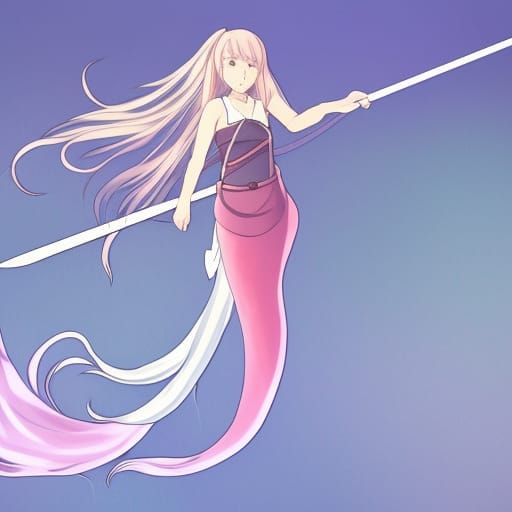 Mermaid Skills Swordsmanship Physical Trait Petite Material Silk Hair ...