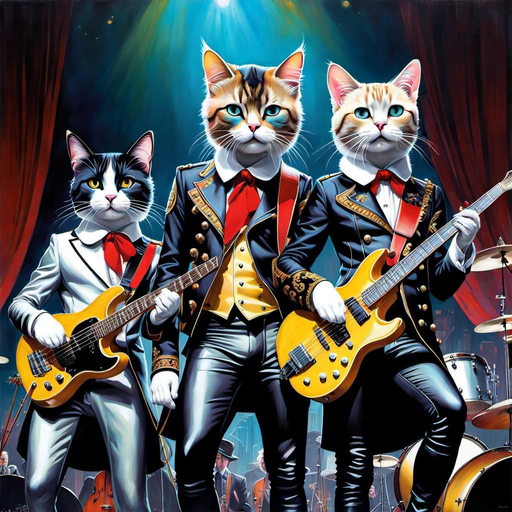 The notorious cats band - AI Generated Artwork - NightCafe Creator