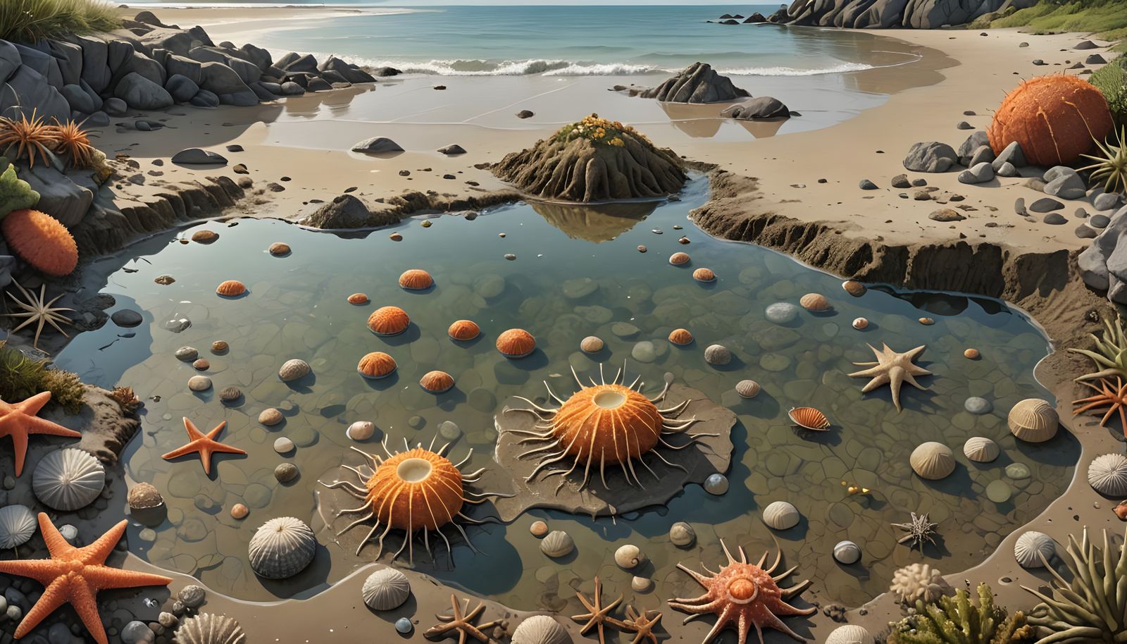 Tide Pool - Hyper Realistic Beachside Tide Pool Scene