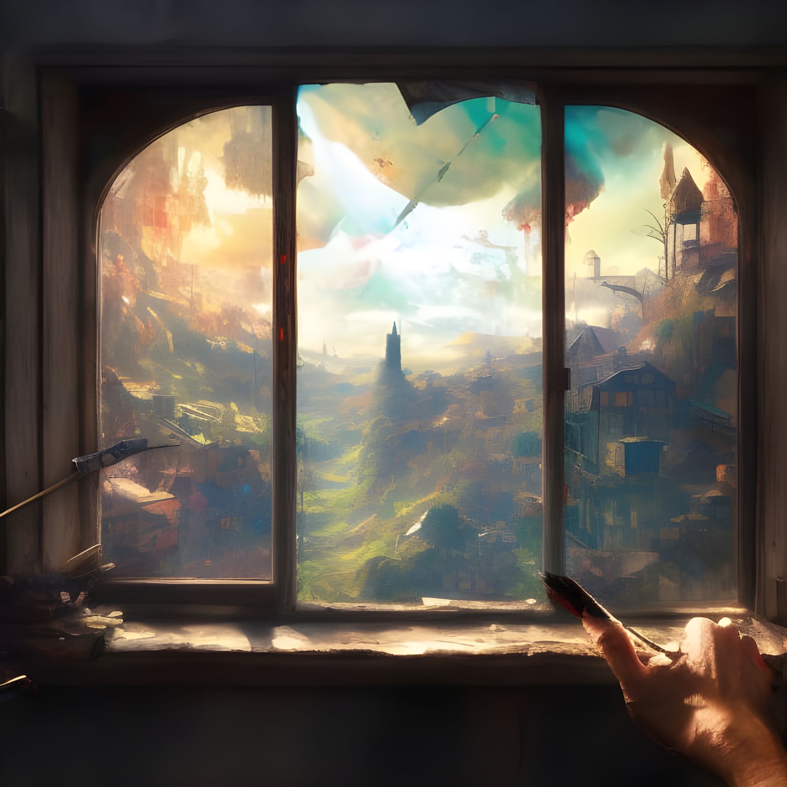 Window Painting 2 - AI Generated Artwork - NightCafe Creator