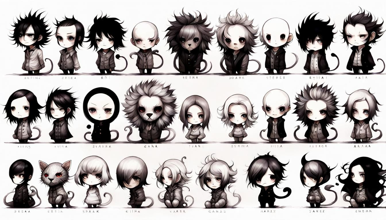 Chibi Creature Lineup - AI Generated Artwork - NightCafe Creator