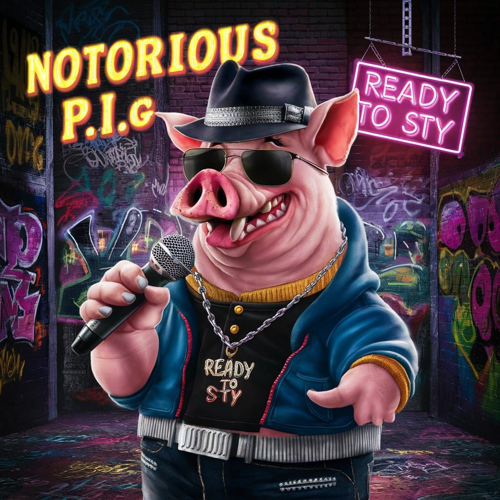 "Ready to Sty" by Notorious P.I.G. - AI Generated Artwork - NightCafe Creator