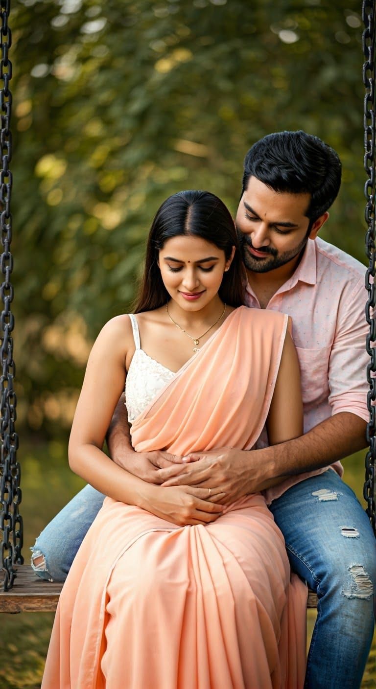 Ethereal Indian Beauty Captured in Intimate Moment - AI Art