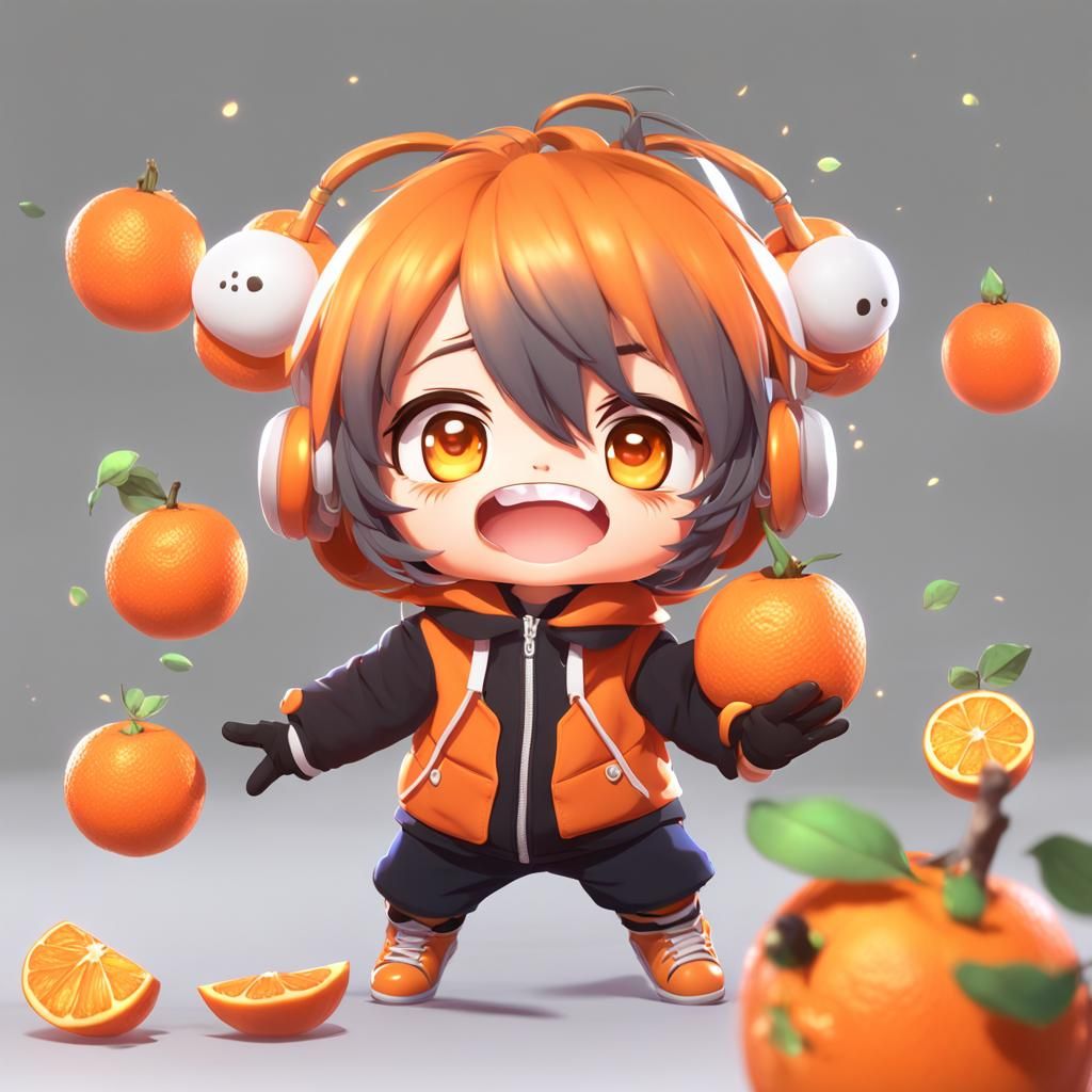 Chibi Orange - AI Generated Artwork - NightCafe Creator