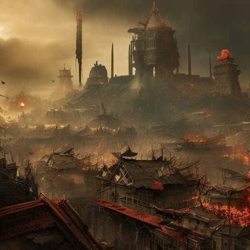 Siege of a City - AI Generated Artwork - NightCafe Creator